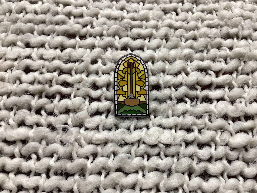 Arrow Stained Glass Enamel Pin - Etsy