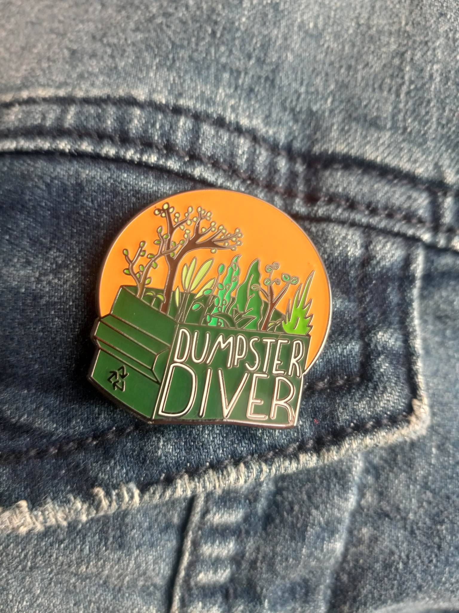 Dumpster Diver Enamel Pin - Etsy