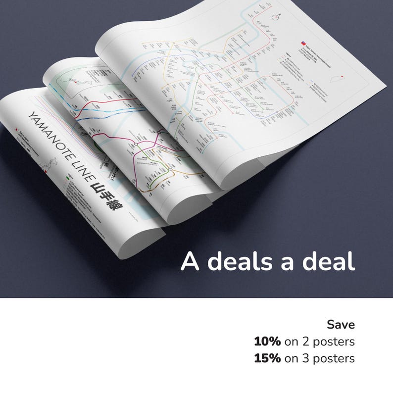 Tokyo JR East Yamanote Line Map Poster (digital Download) - Etsy