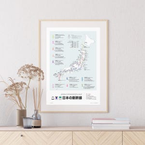 Japan Shinkansen Network Map Poster (digital Download) - Etsy