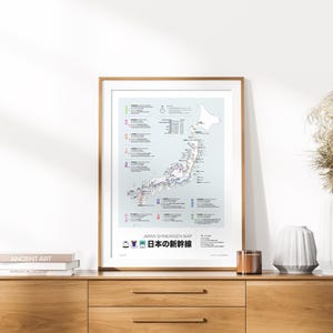 Japan Shinkansen Network Map Poster (digital Download) - Etsy