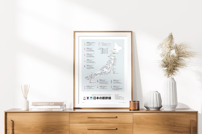 Japan Shinkansen Network Map Poster (digital Download) - Etsy