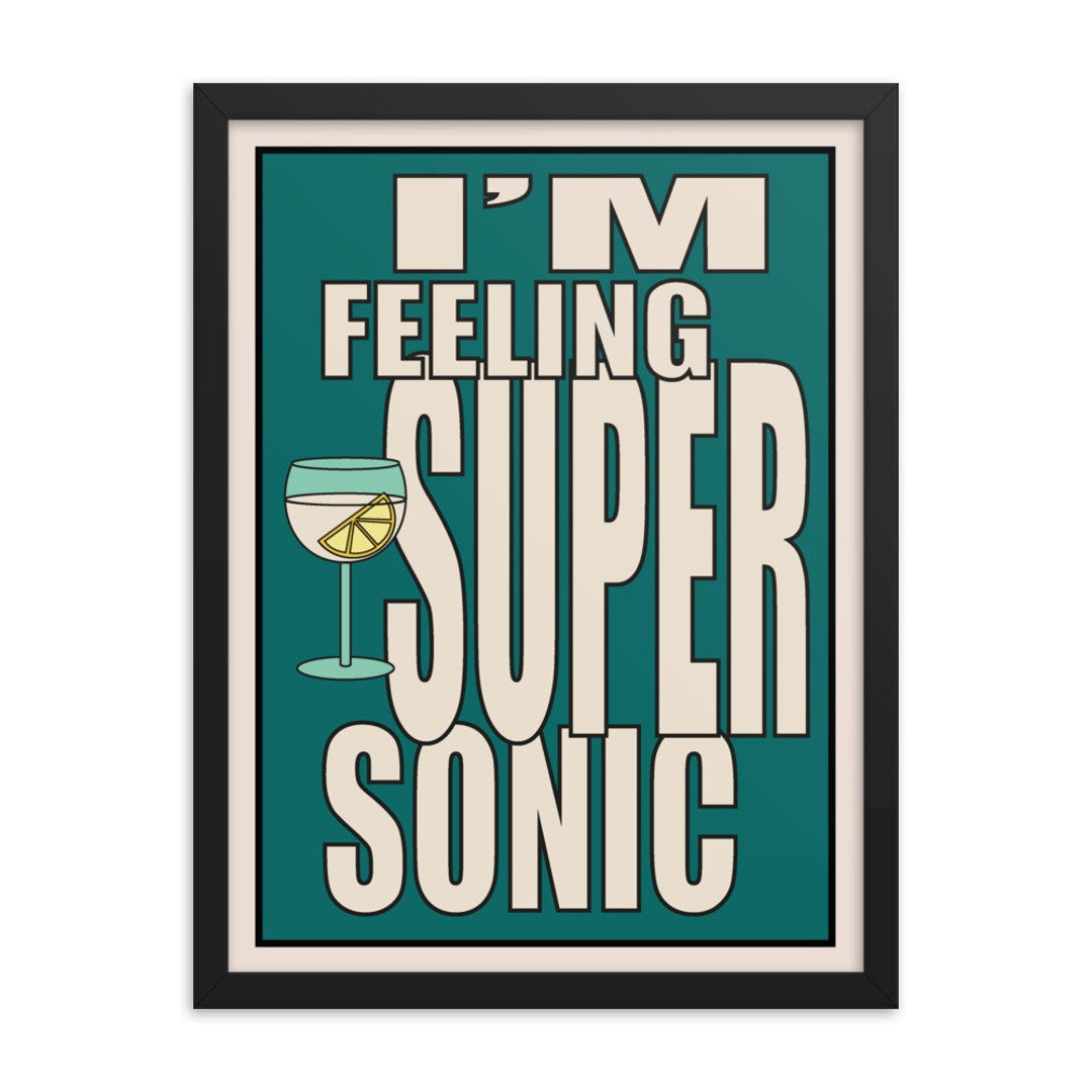 Gin and Tonic 'supersonic' Lyrics Art Print: Home Bar Decor - Etsy
