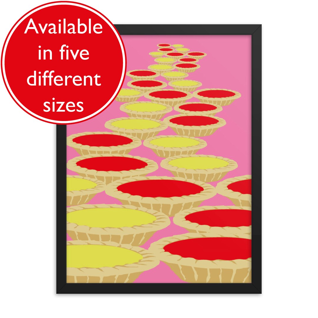 Jam Tarts Poster, Cake Art Print, Kitchen Wall Art, Digital Art, Poster ...