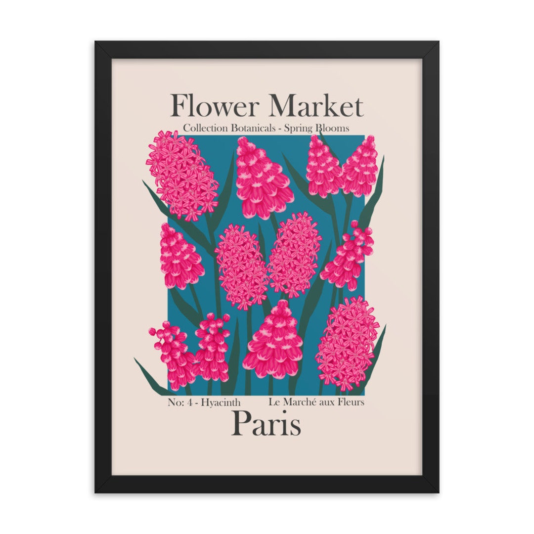 Hyacinth Poster, Floral Art Print, Flower Market, Flowers Wall Art ...