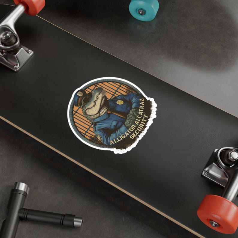 Alligator Alcatraz Sticker: Funny Prison Break Gator Decal - Etsy