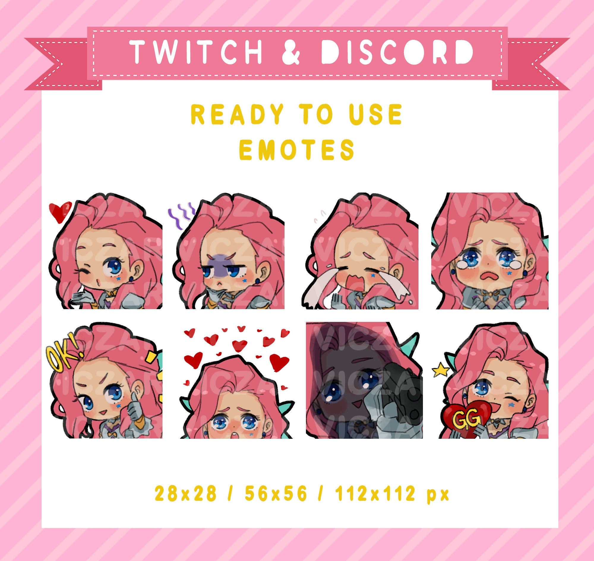 LOL Seraphine / League of Legends / Twitch Emotes/ Discord Emoji ...