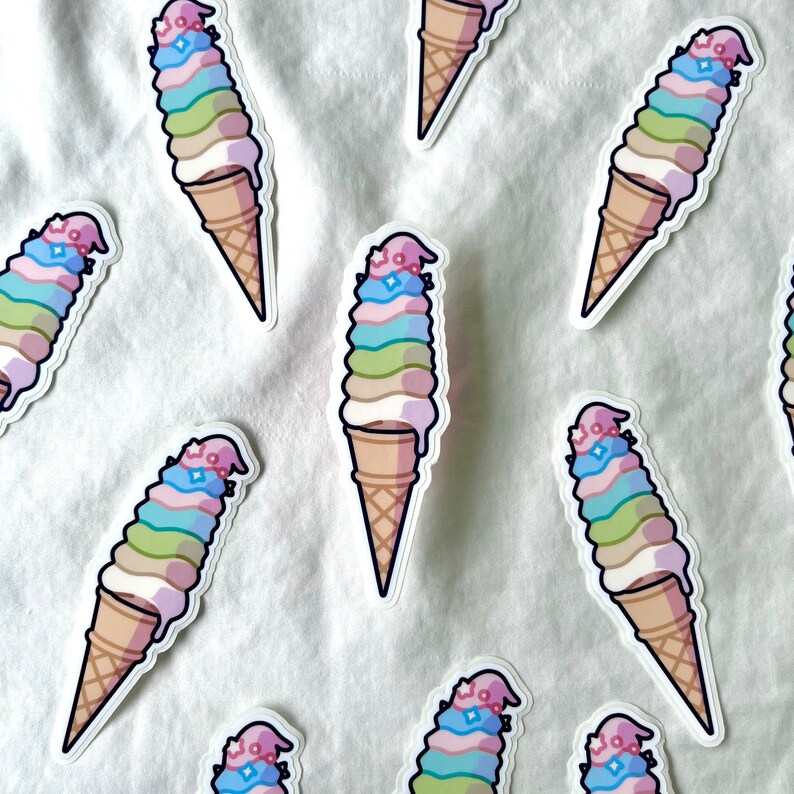 Kawaii Ice Cream Stickers Pack - Etsy