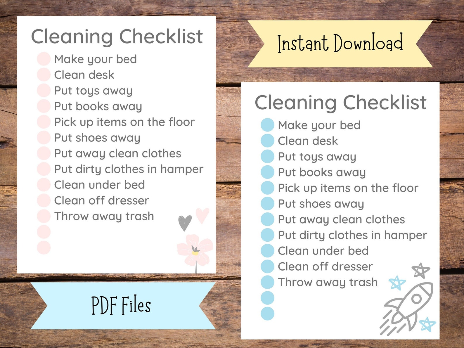 Kids Cleaning Checklist Printable Boys Cleaning Checklist | Etsy Canada