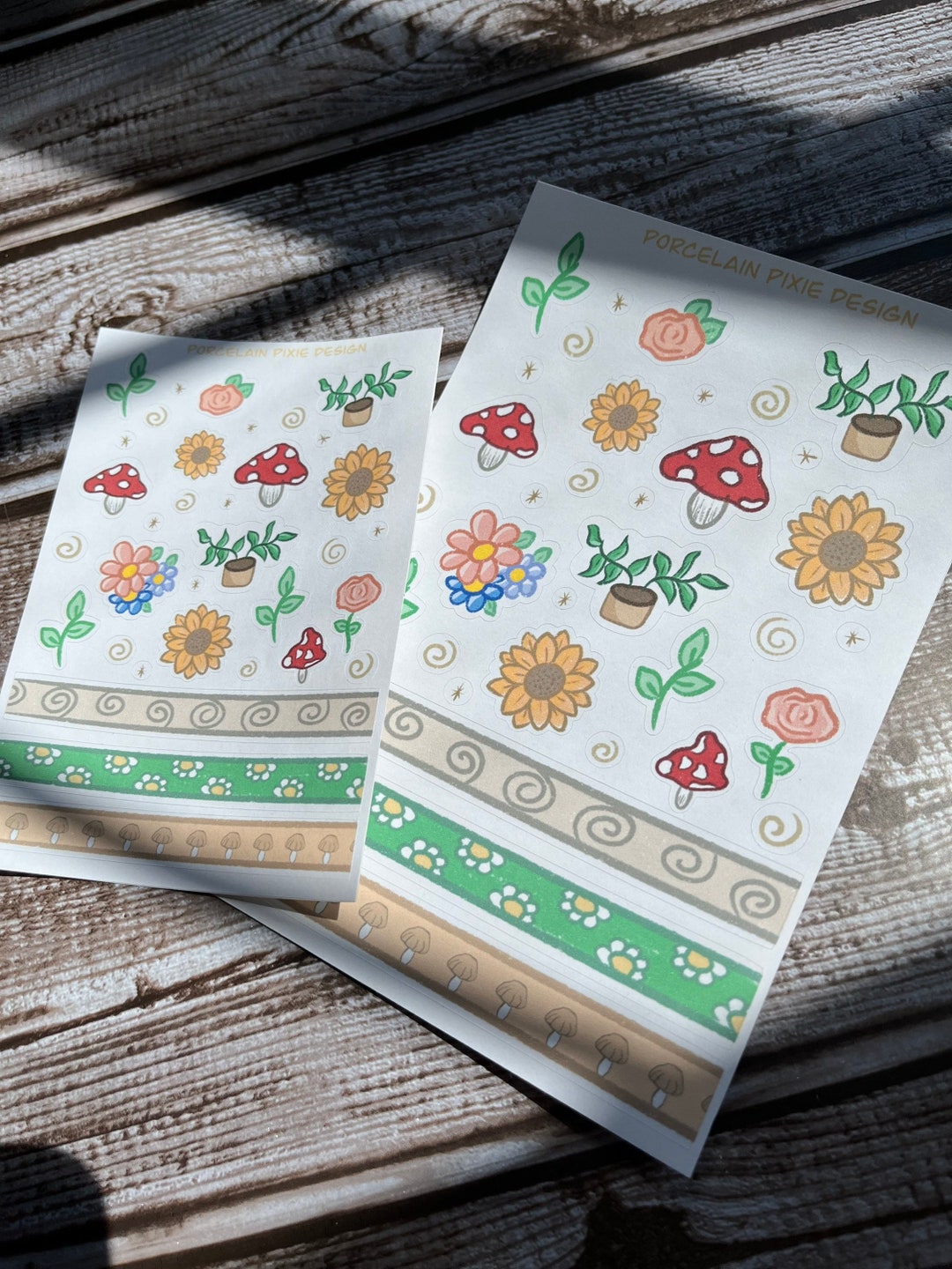 Mushroom Sticker Sheet, Sticker Sheets, Mini Stickers, Sticker Set ...