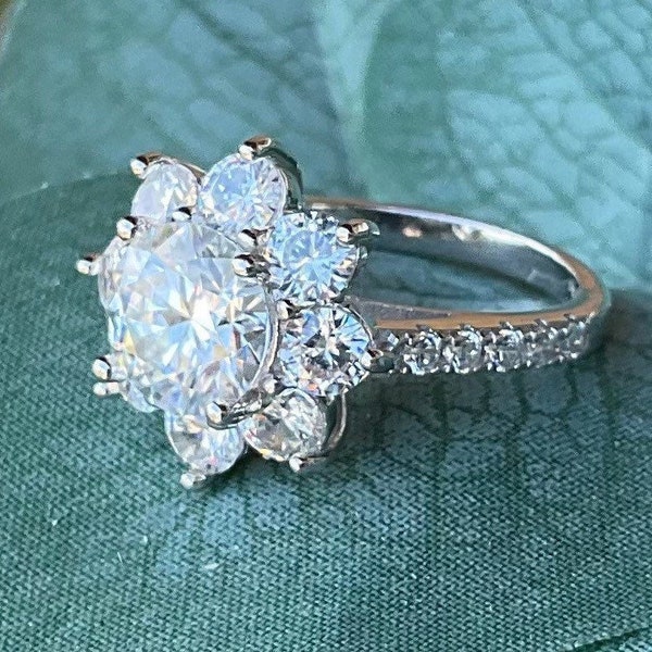 Sunflower Flower Engagement Ring - Etsy