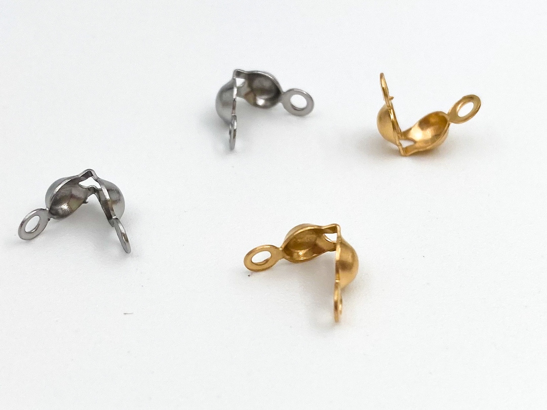 Stainless Steel Knot Covers, Calottes Ends for Necklaces Bracelets ...