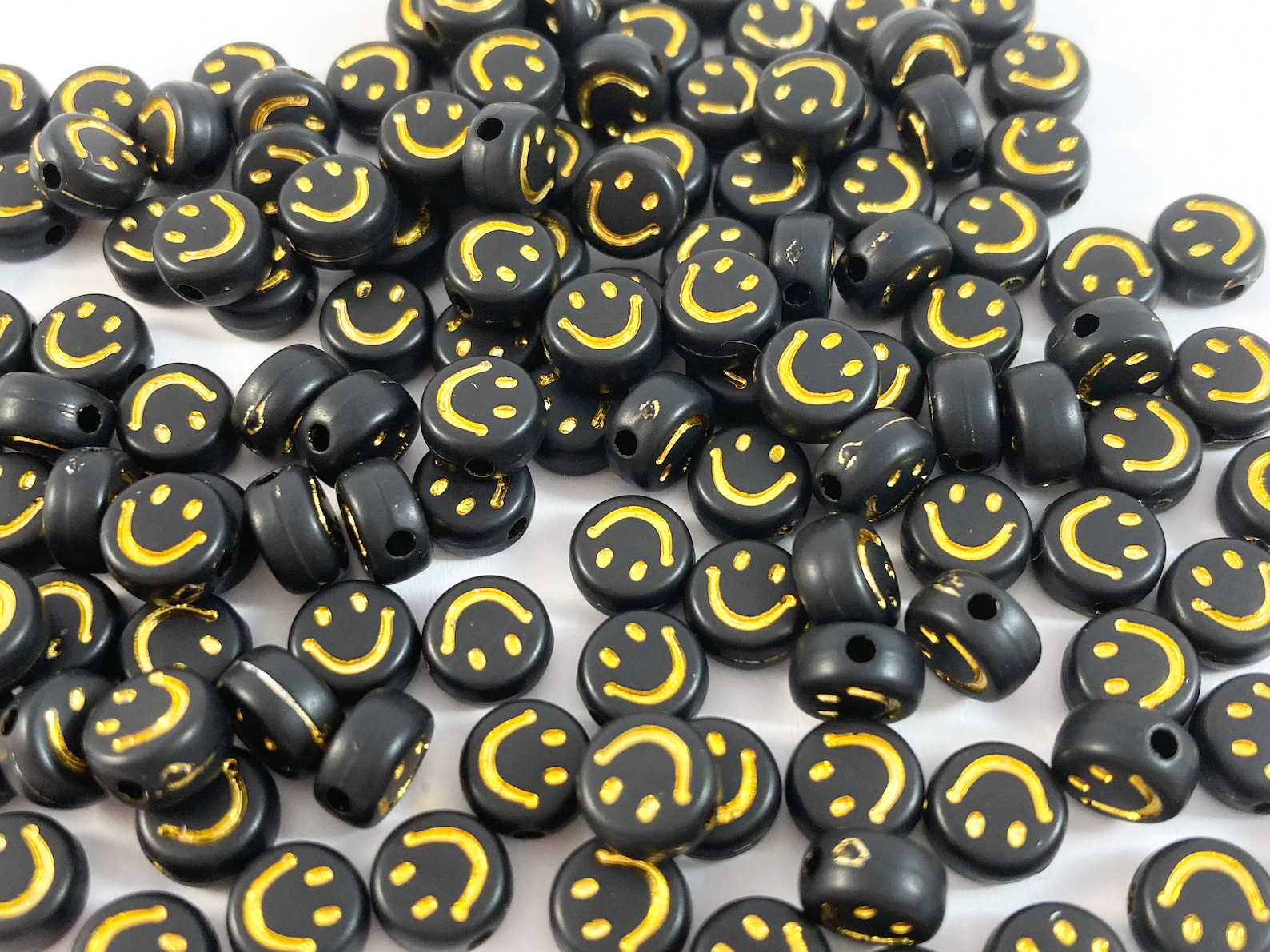 Smiley Face Beads 6-7mm Emoji Beads Happy Face Beads - Etsy