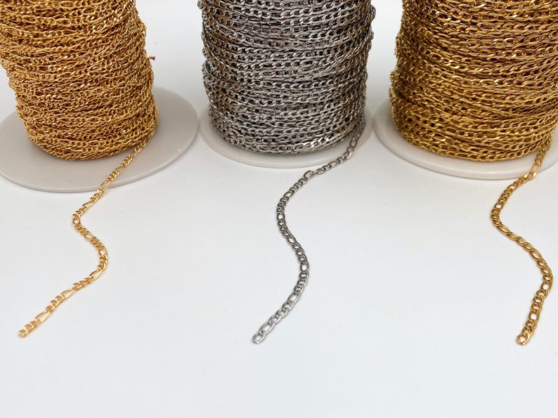2mm Figaro Chain: Stainless Steel Necklace & Bracelet Jewelry Supplies ...