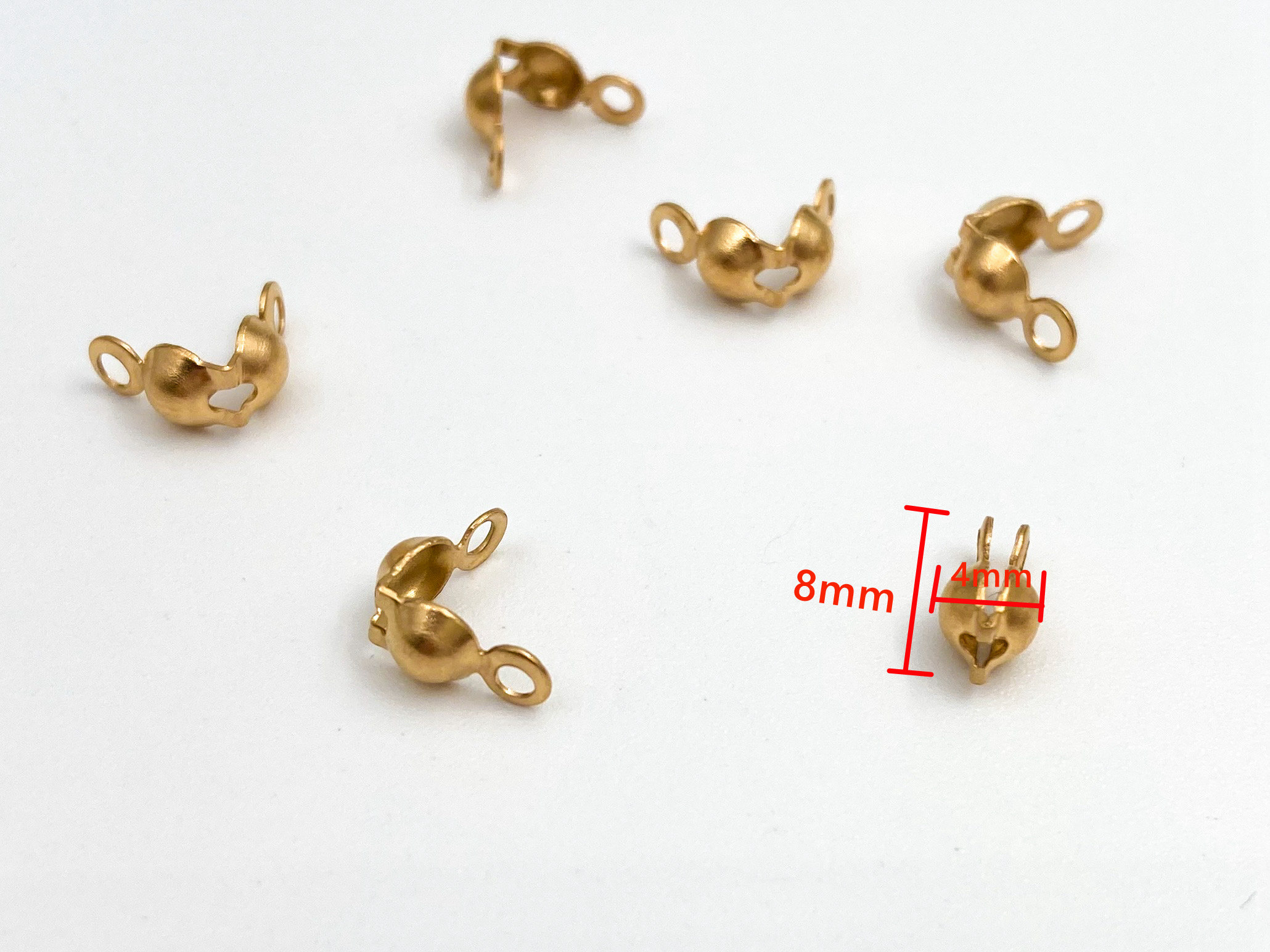 Stainless Steel Knot Covers, Calottes Ends for Necklaces Bracelets ...