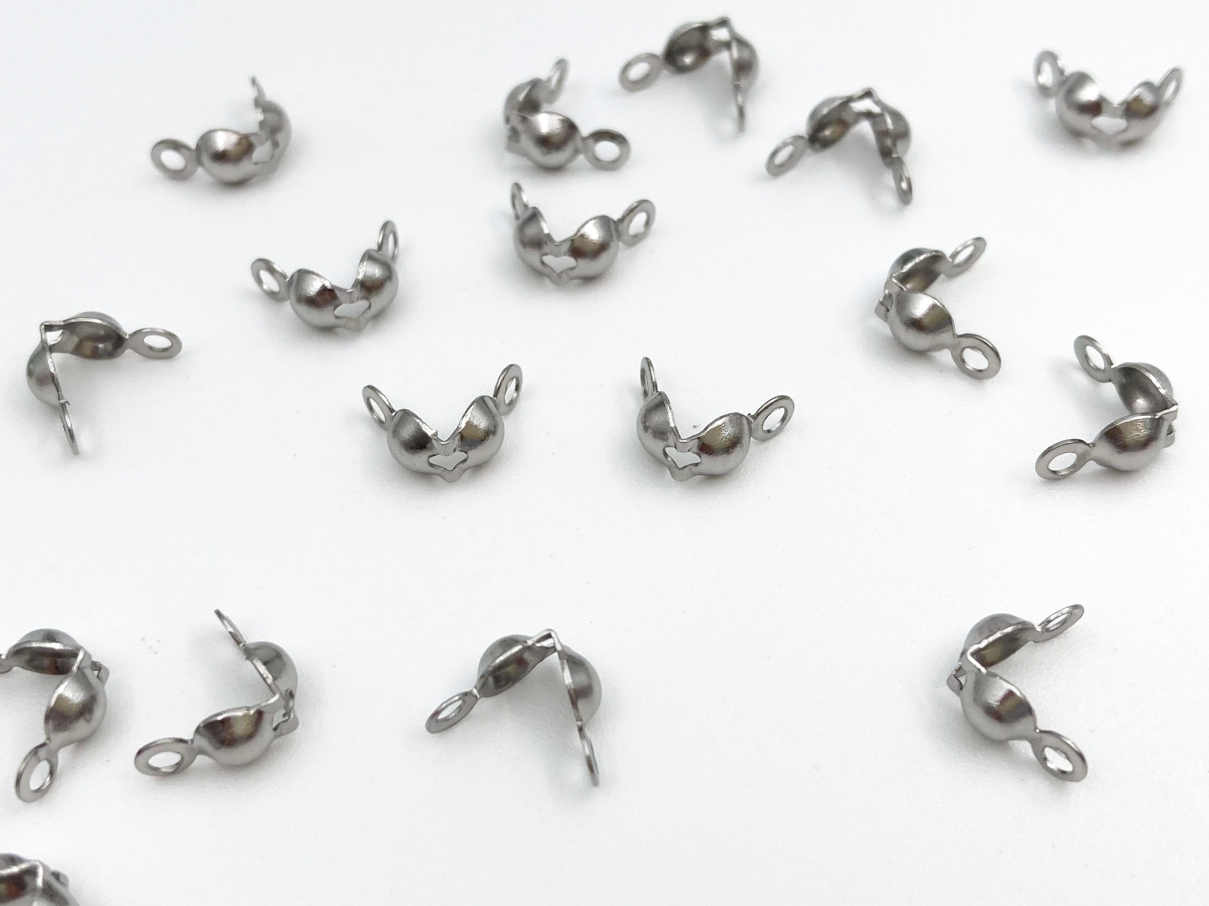 Stainless Steel Knot Covers, Calottes Ends for Necklaces Bracelets ...