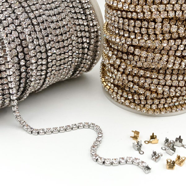 Swarovski Crystal Cup Chain Necklace - Etsy