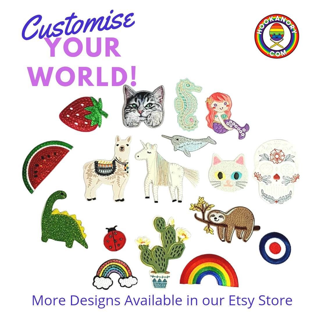 Super Cute Embroidered Iron-on Pocket Patches & Motifs for - Etsy