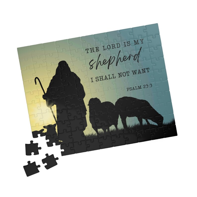 Scripture Puzzle, Bible Verse Puzzle, the Lord is My Shepherd I Shall ...