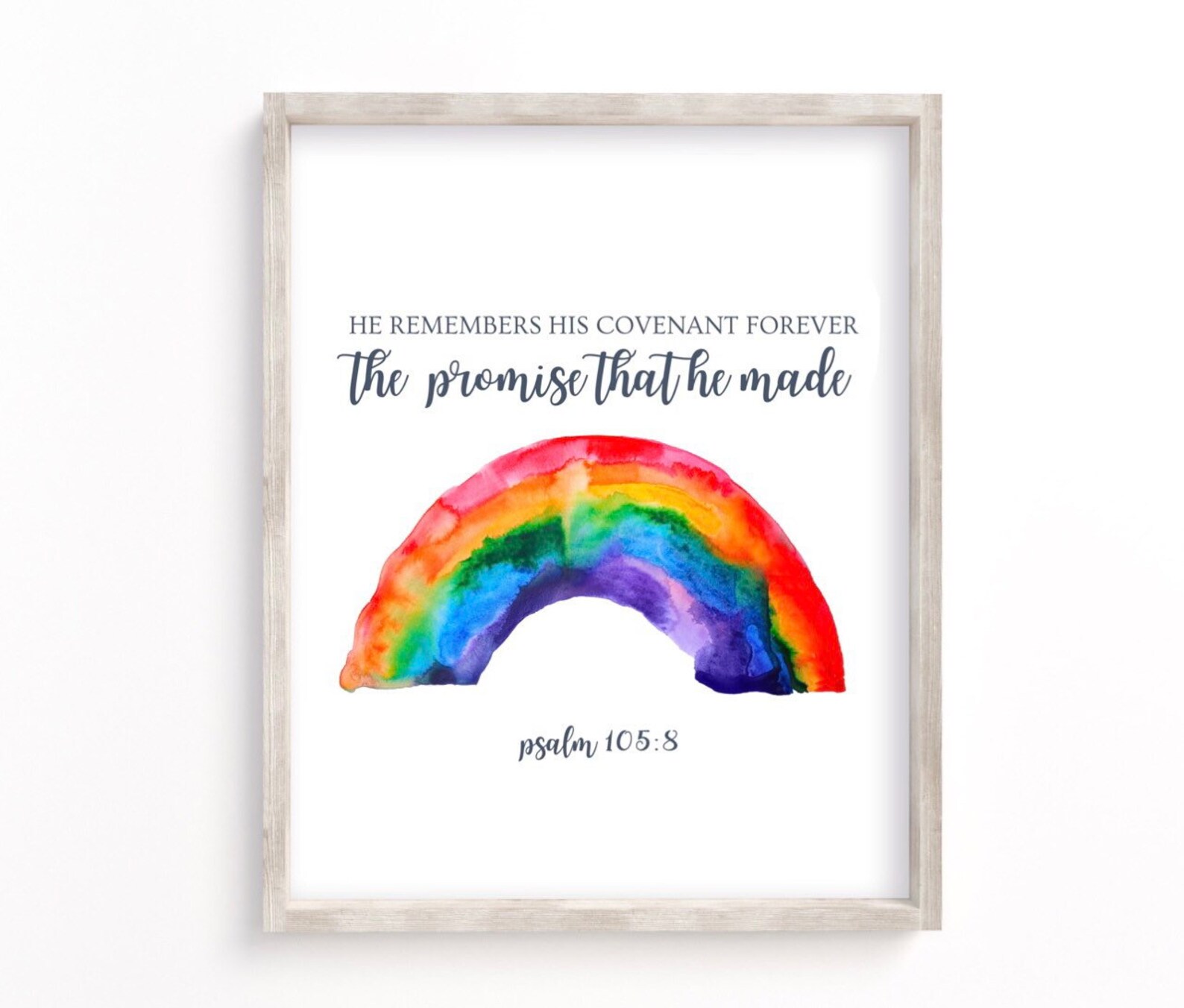 Rainbow Watercolor Nursery Print: Promise Keeper Scripture (PDF) - Etsy