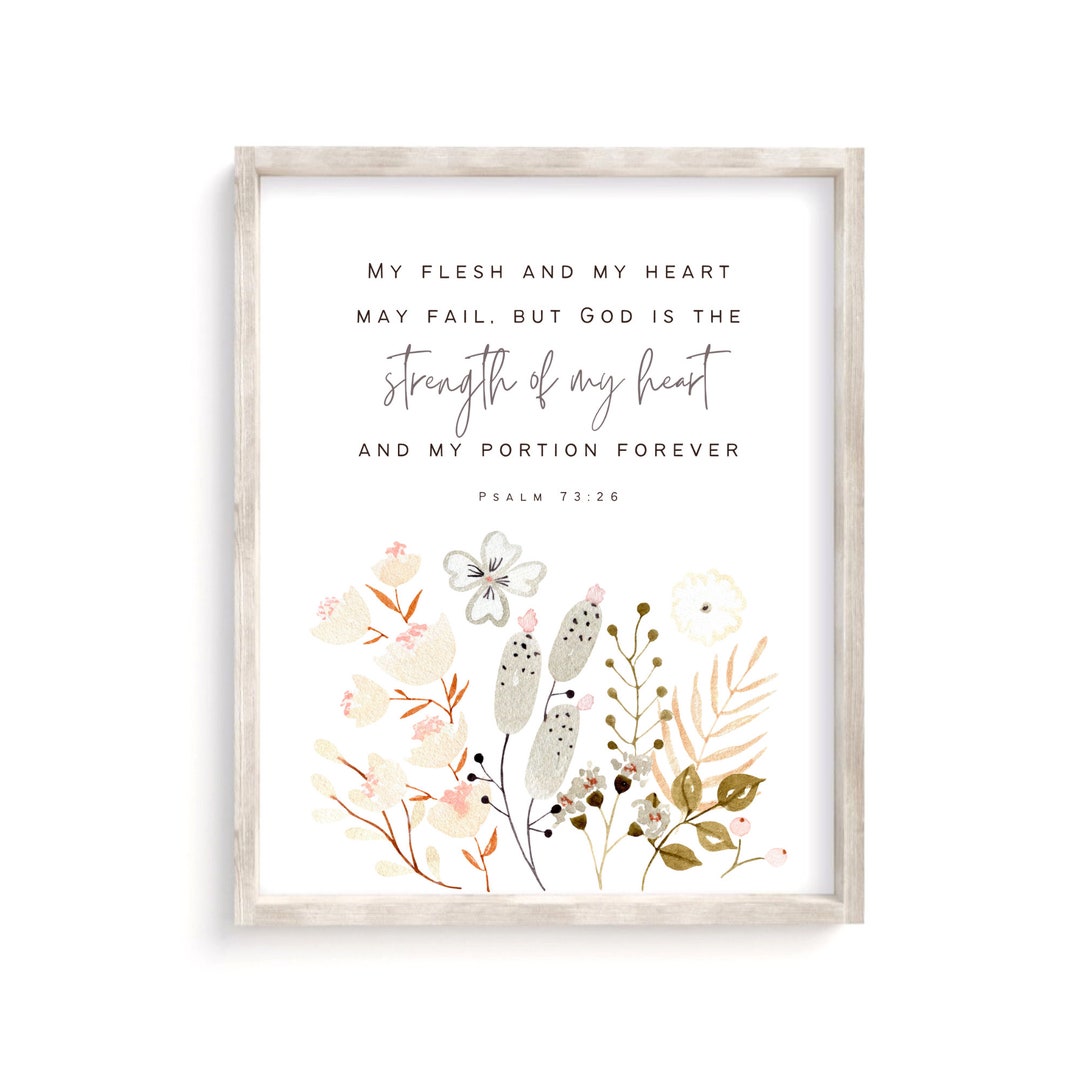 Scripture Wall Art: Floral Bible Verse Print (digital Download) - Etsy