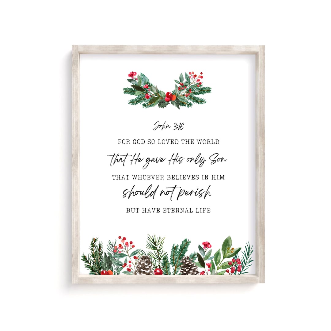Christmas Scripture Print, Scripture Verses, Printable Art, Scripture ...