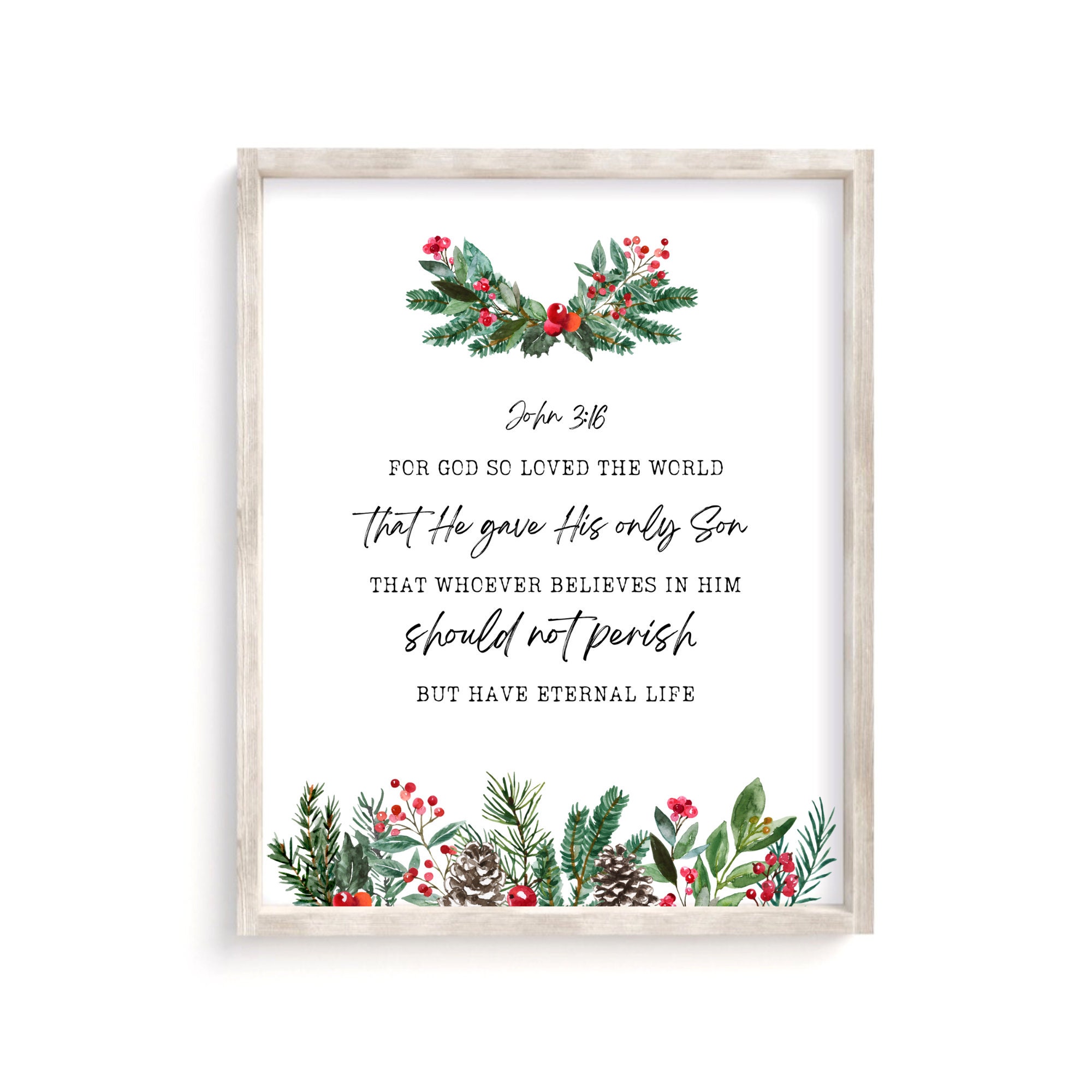 Christmas Scripture Print Scripture Verses Printable Art Scripture