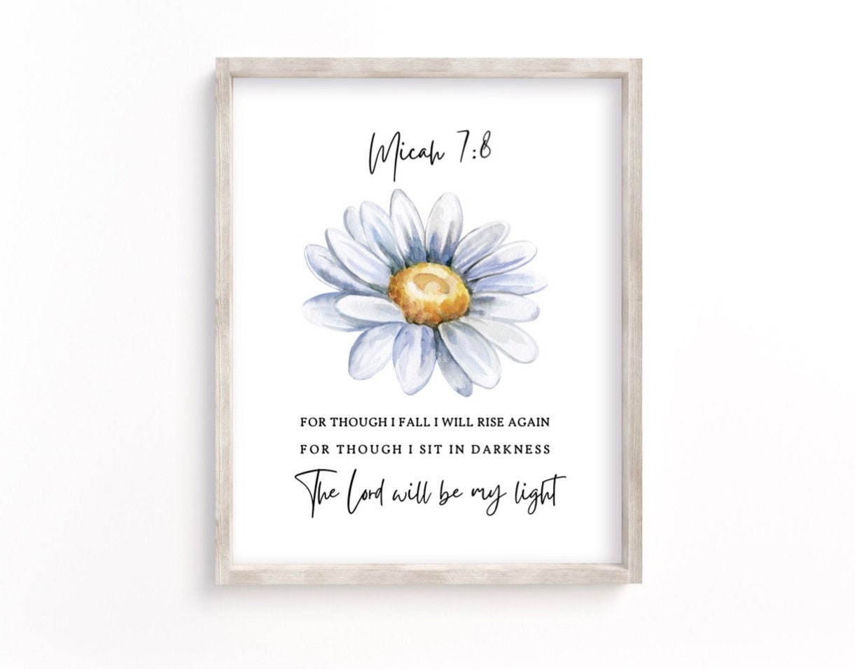 For Though I Fall I Will Rise Again for Though I Sit in - Etsy