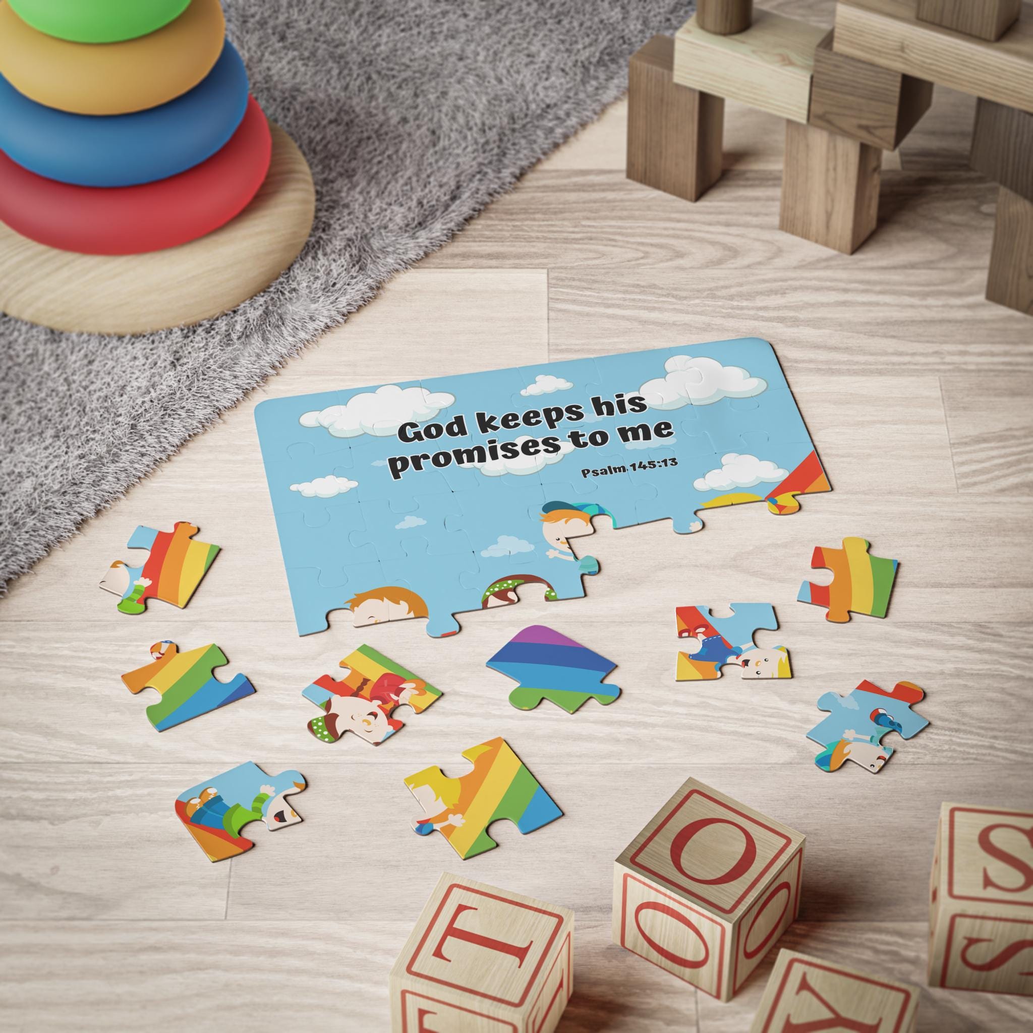 Kids Bible Verse Puzzle: 30-piece Scripture Affirmations Gift - Etsy