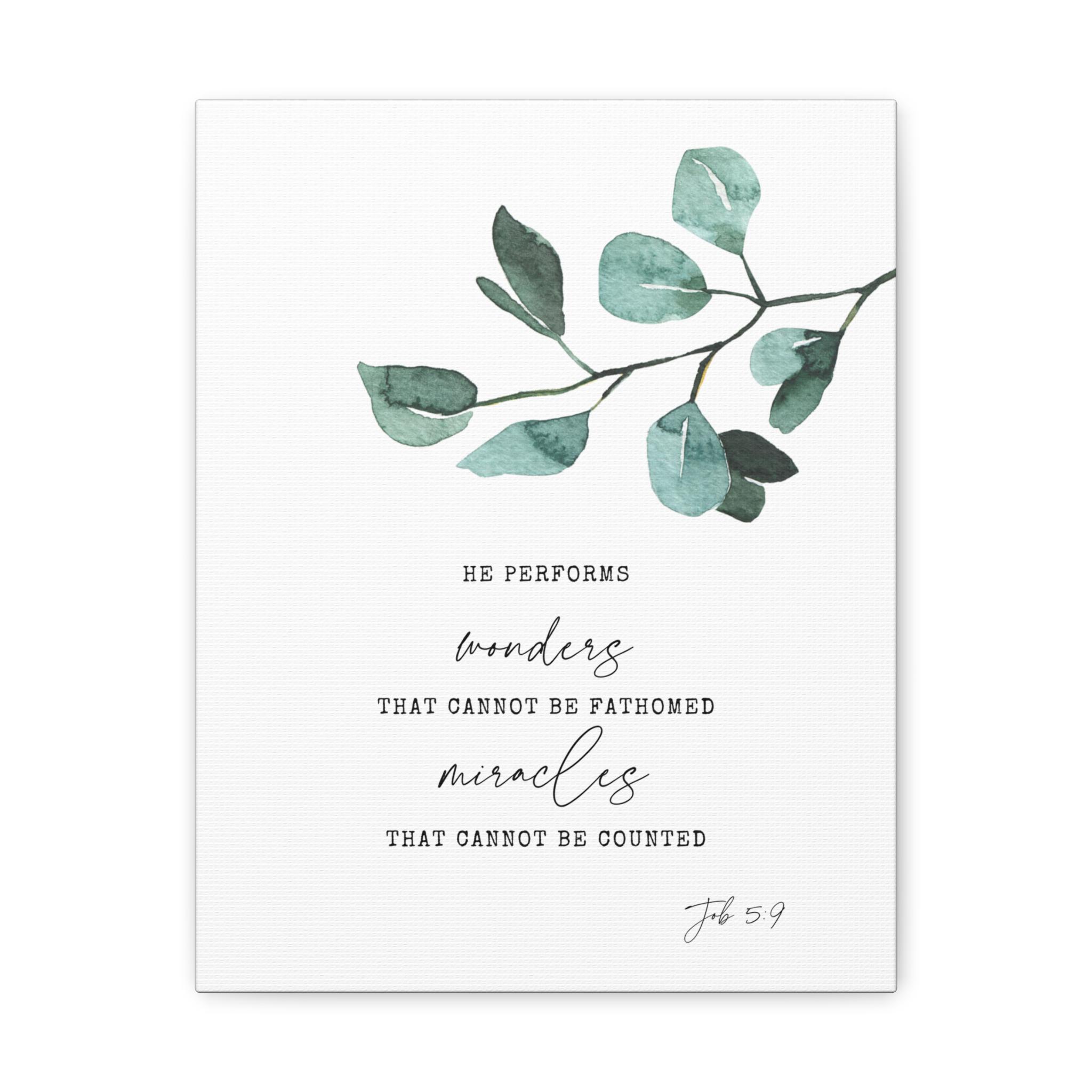 He Performs Wonders, Job 5:9, Custom Orders, Bible Verse Print, Bible ...