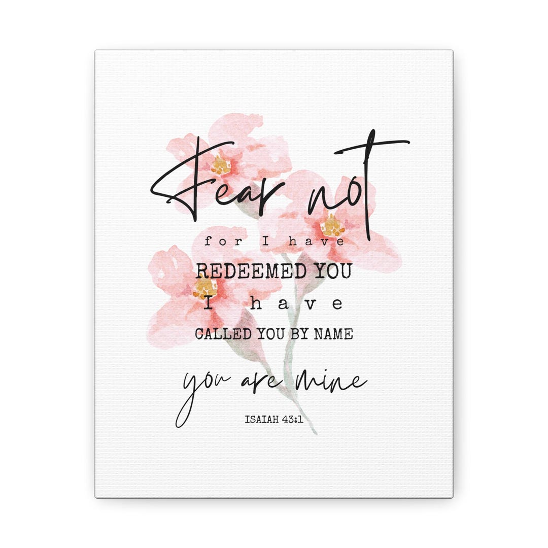 Bible Verse Canvas Print: Fear Not, Scripture Wall Art - Etsy