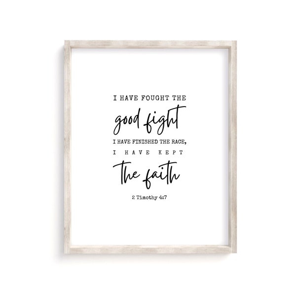 I Fought the Good Fight - Etsy