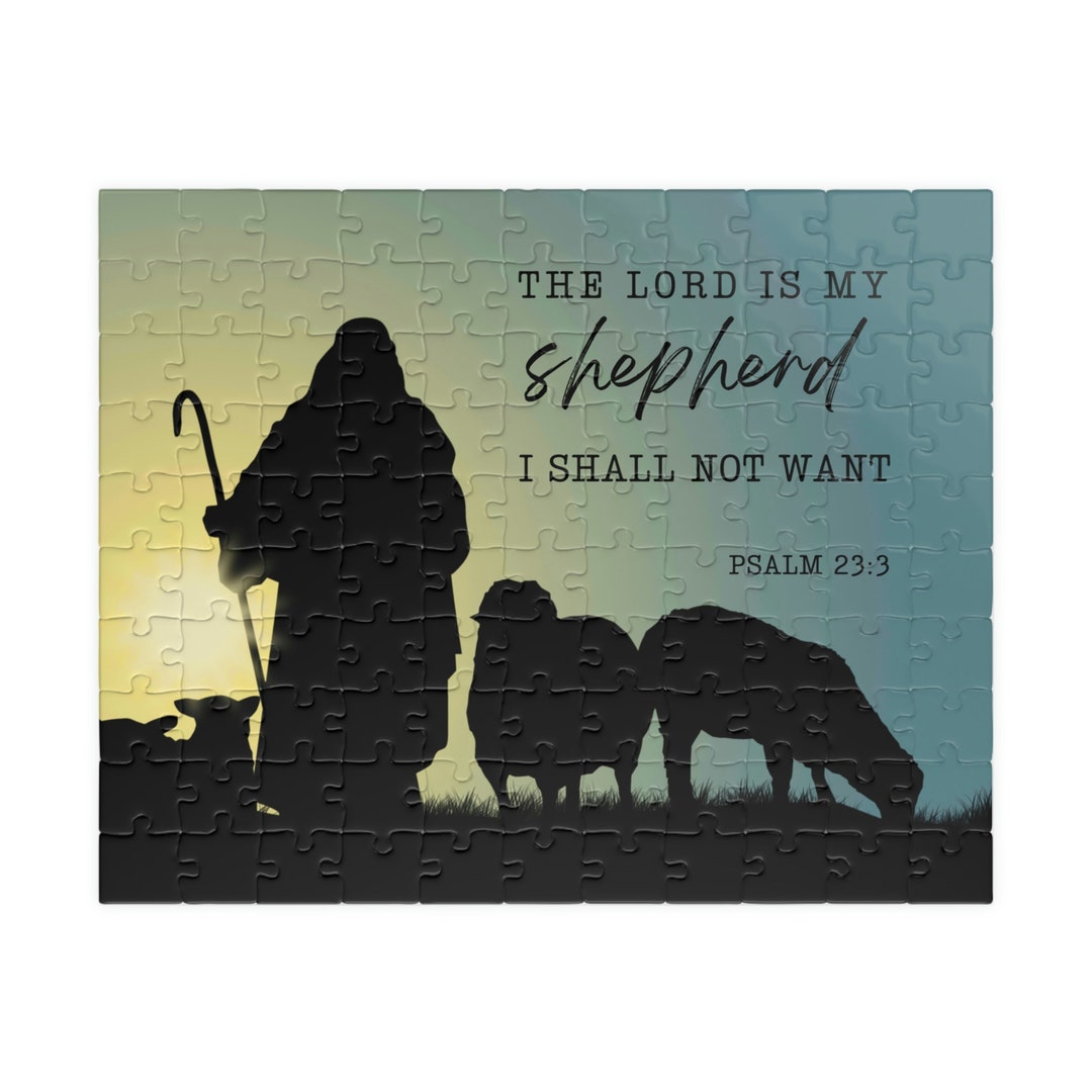Scripture Puzzle Bible Verse Puzzle the Lord is My Shepherd - Etsy