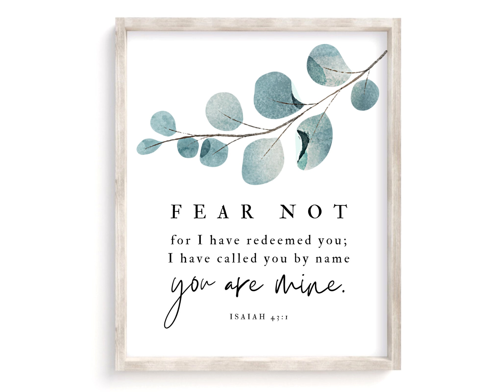 Fear Not for I Have Redeemed I Have Called You by Name, Scripture Wall ...