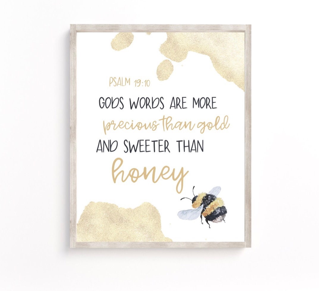 Gods Words Are More Precious Than Gold and Sweeter Than Honey - Etsy