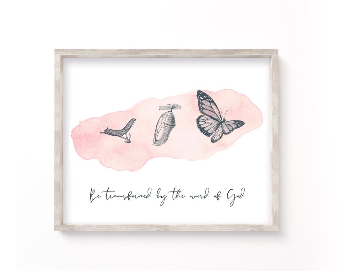 Be Transformed by the Word of God, Caterpillar, Butterfly, Scripture ...
