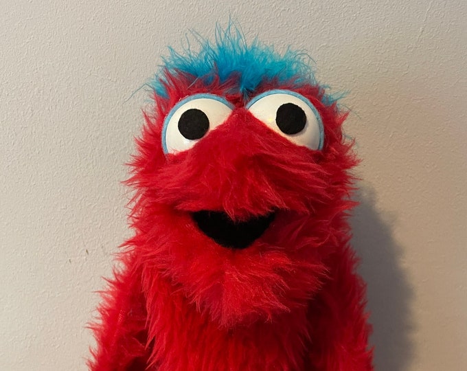 Red Fuzzy Puppet. Two Eyes. - Etsy