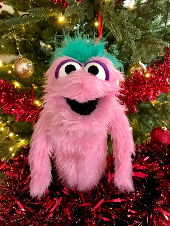 Pink Fuzzy Puppet. Two Eyes. | Etsy