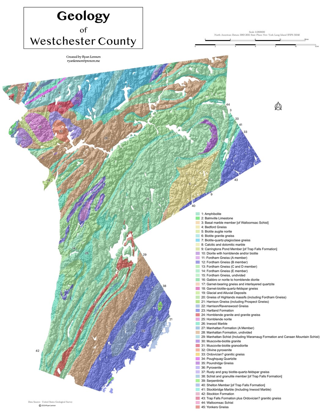 Geology Map for Your County 16x20 Poster - Etsy