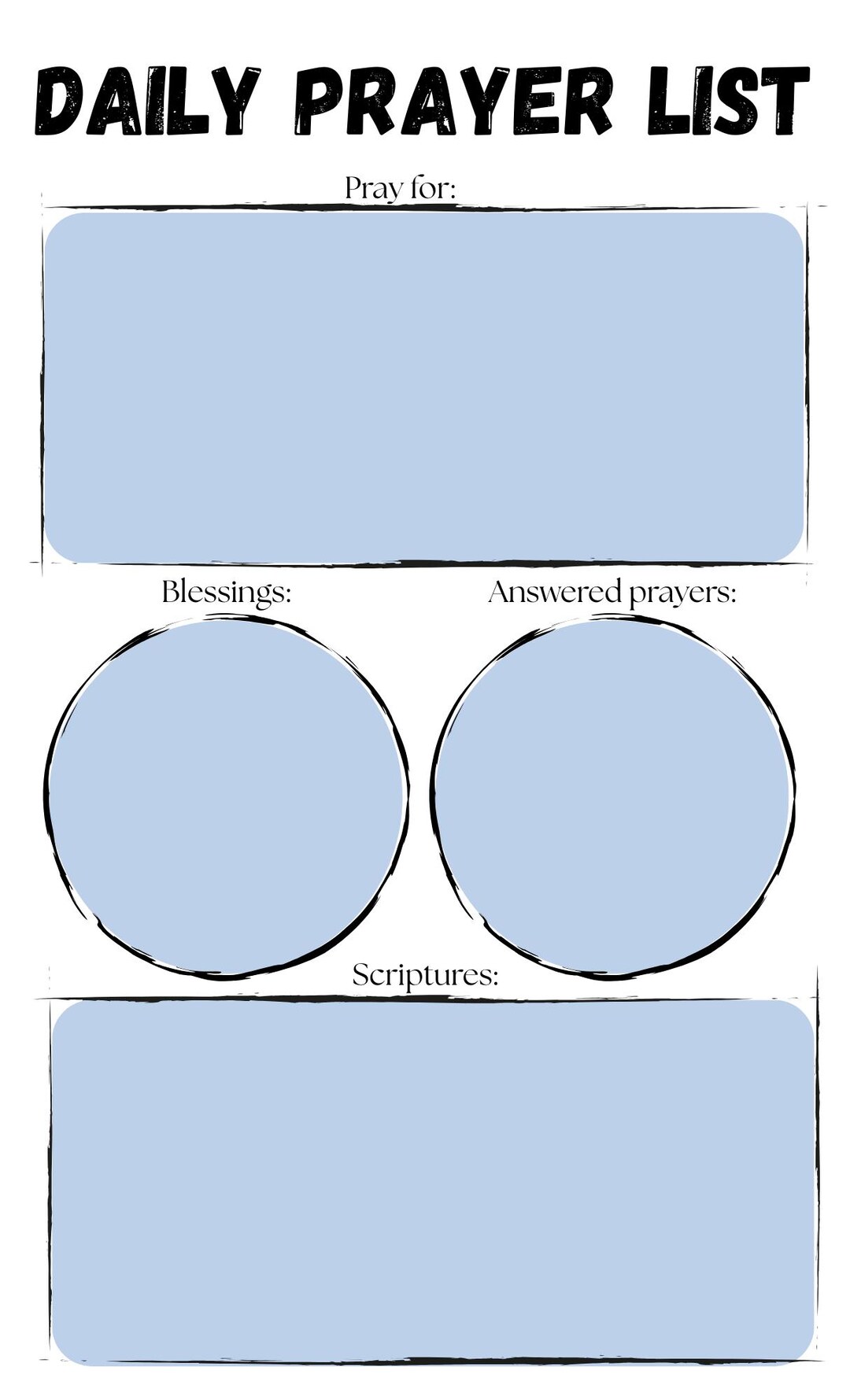 Blue Daily Prayer List - Etsy