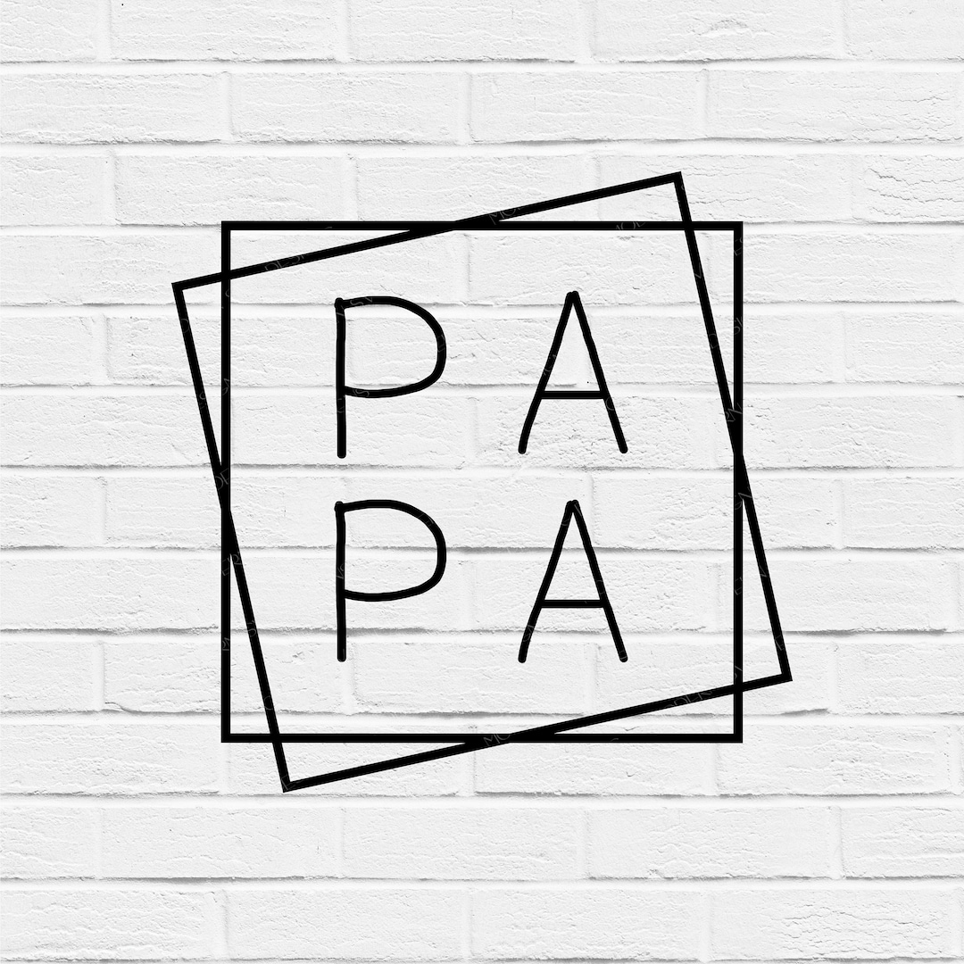 Papa SVG, Papa Square SVG File, Cut File, Papa Cut Files, Papa Svg ...