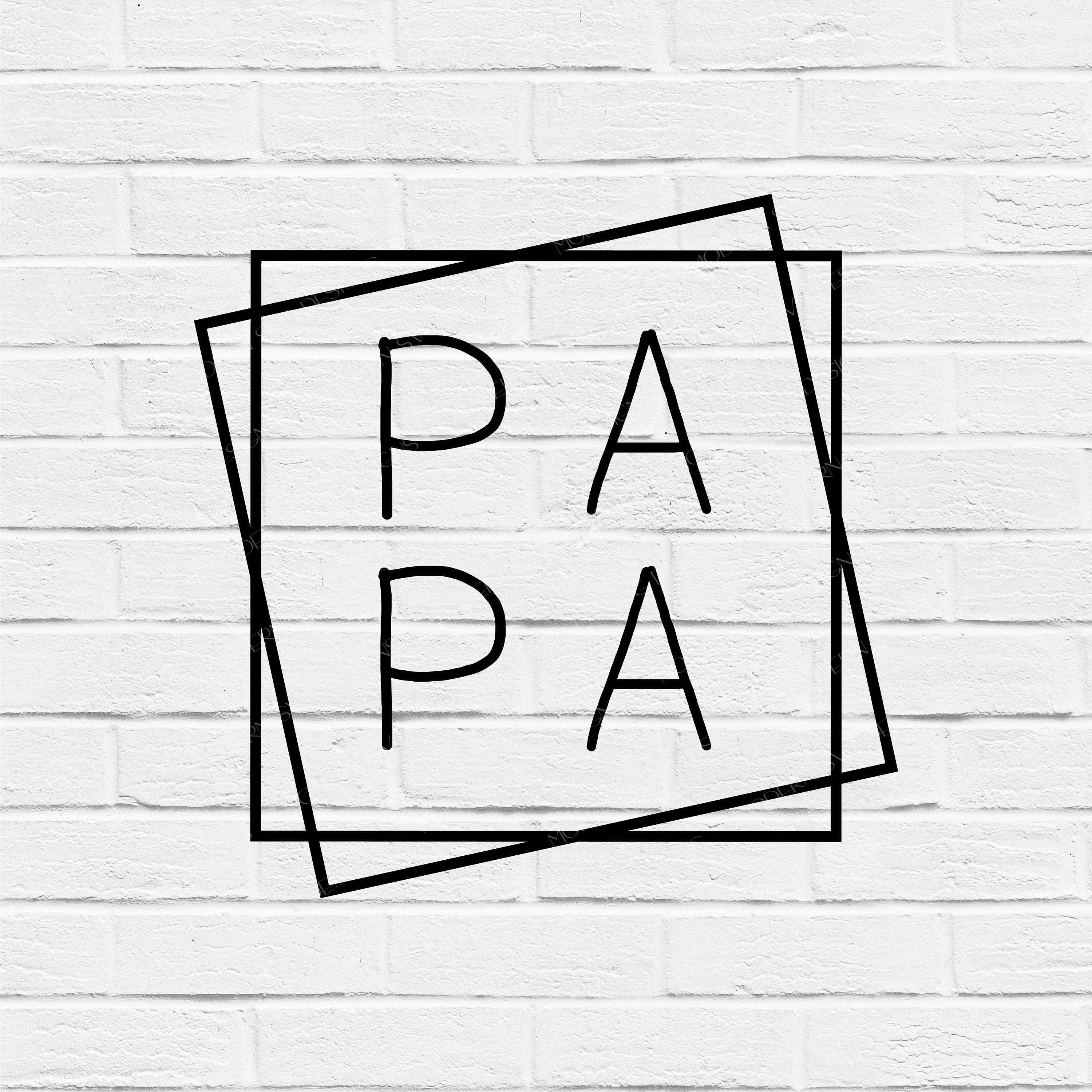 Papa SVG, Papa square SVG file, Cut file, Papa cut files, Papa svg ...