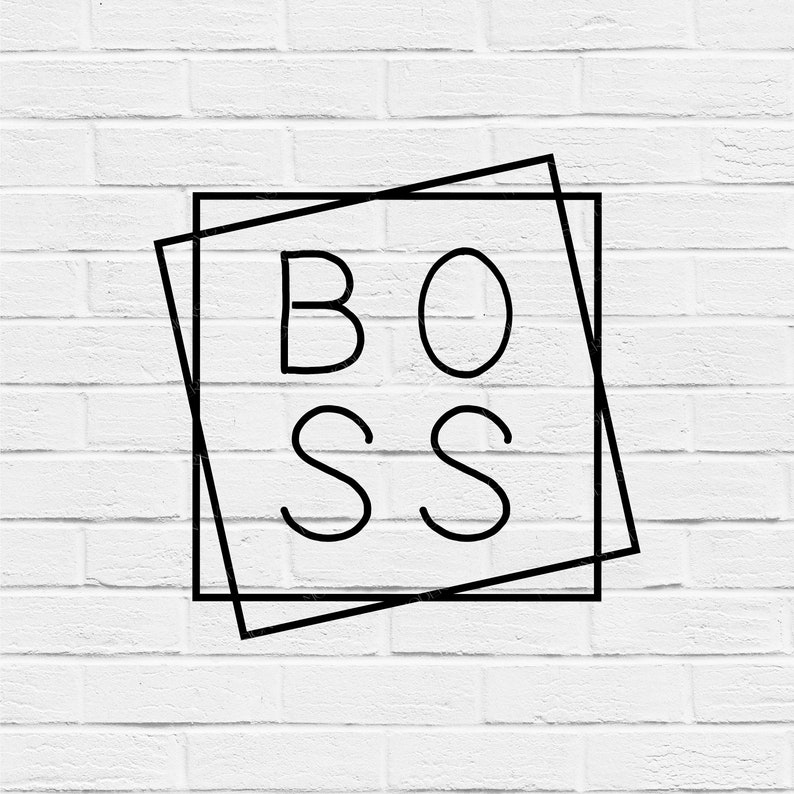 Boss SVG, Boss Square SVG File, Cut File, Boss Cut Files, Small ...