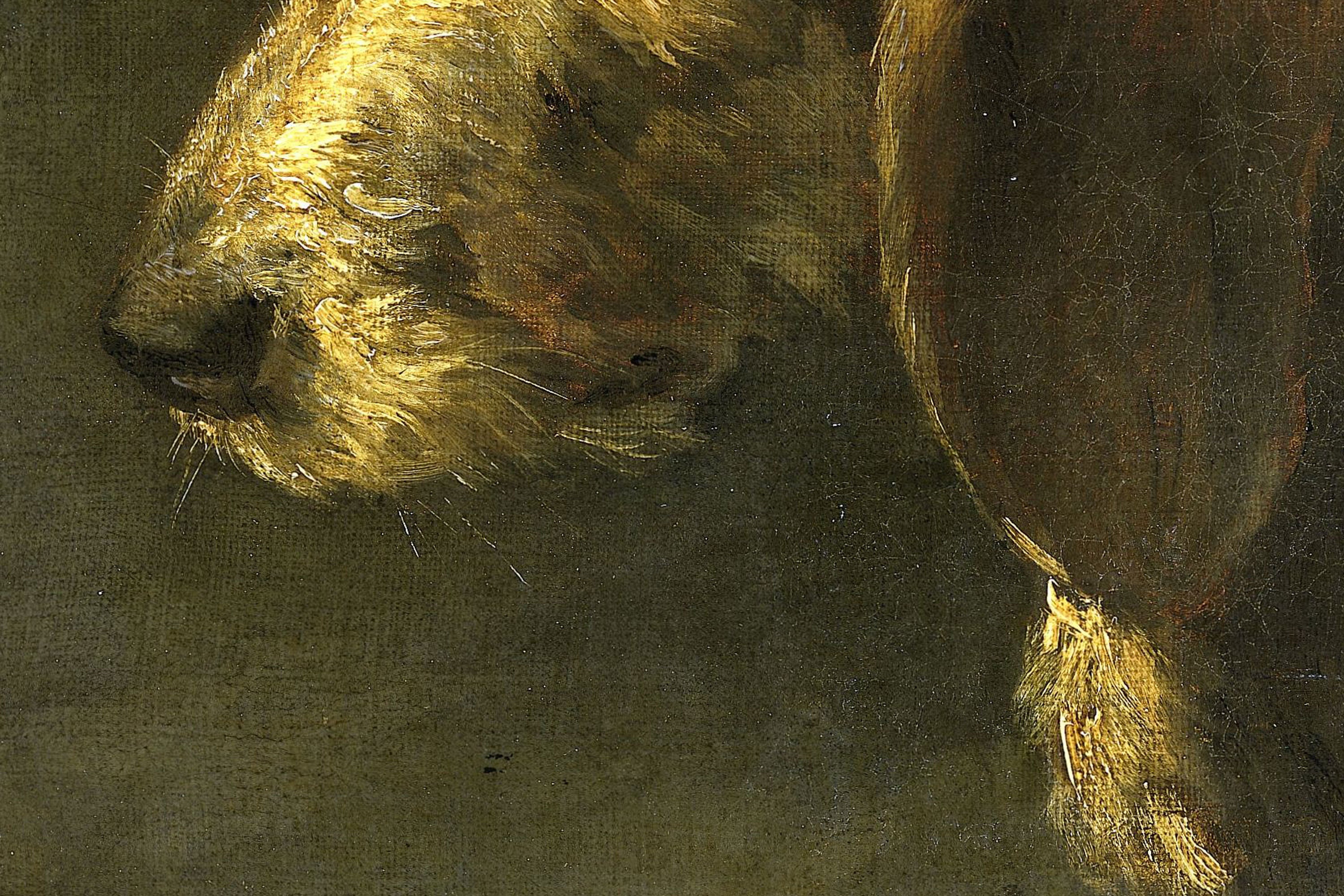 Vintage Neutral Dog Painting Portrait of a Dog - Etsy