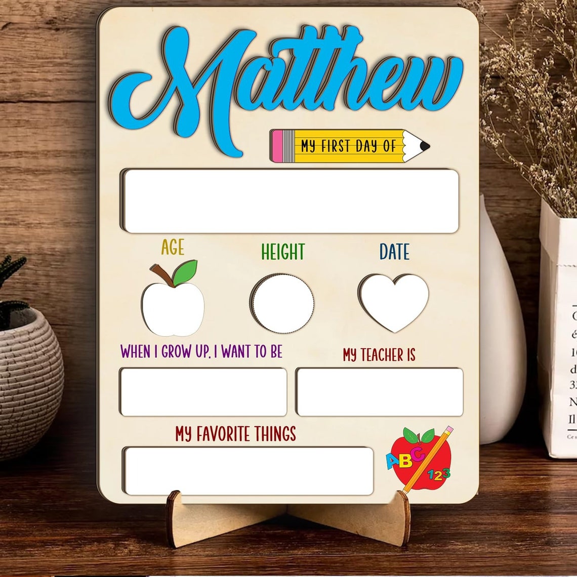 Customized First and Last Day School Sign, Kindergarten First Day of ...