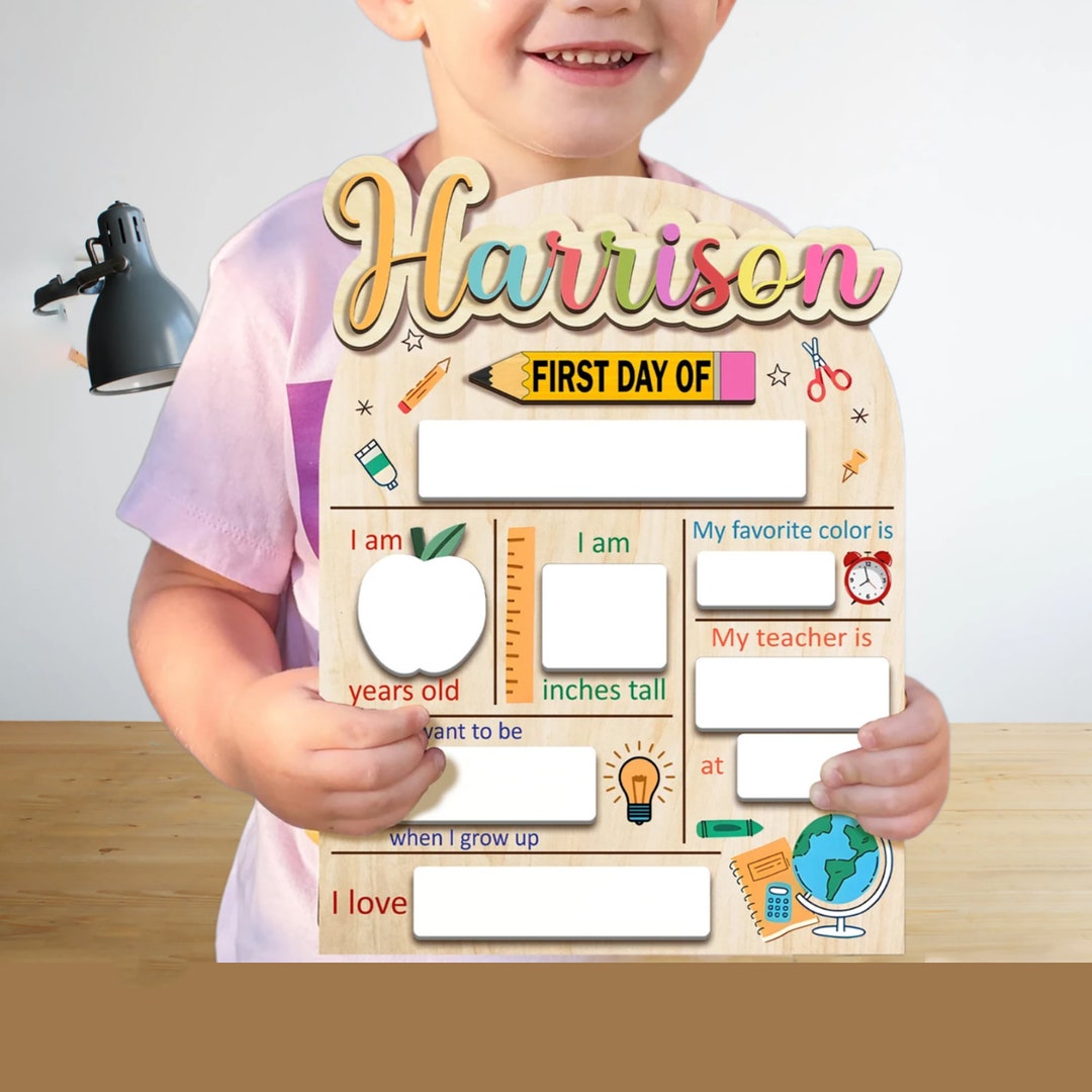 Customized Back to School Sign, Back to School Photo, Custom Kids ...