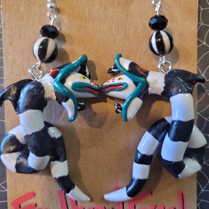 Beetlejuice Sandworm Polymer Clay Earrings! - Etsy