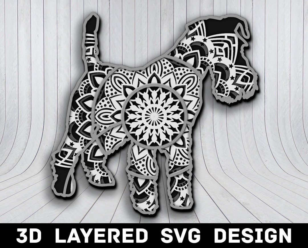 3D Mandala Dog SVG File, Dog Mandala SVG Files, Dog 3D Mandala, Dogs ...