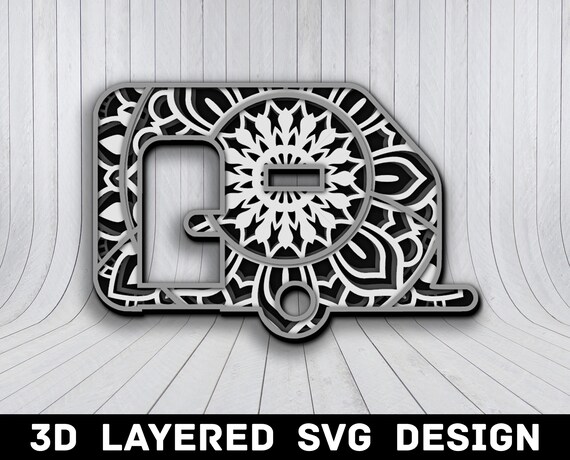 3D Mandala Van SVG File 3D Camper Van SVG Vintage Retro Van - Etsy
