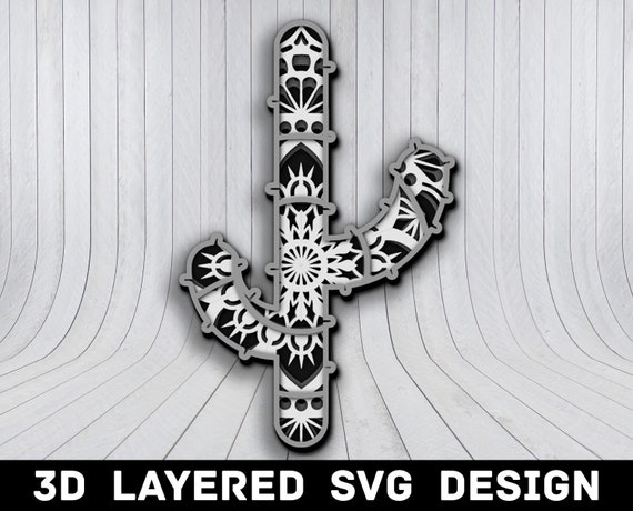 3D Mandala Cactus SVG File Cactus Mandala SVG Files Cactus - Etsy